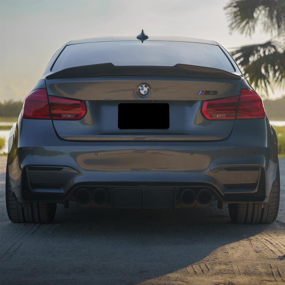 PSM Style High Kick Carbon Fiber Spoiler - BMW M3 F80 & F30 3 Series