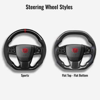Honda Civic Custom Carbon Fiber Steering Wheel – FlamingHawk